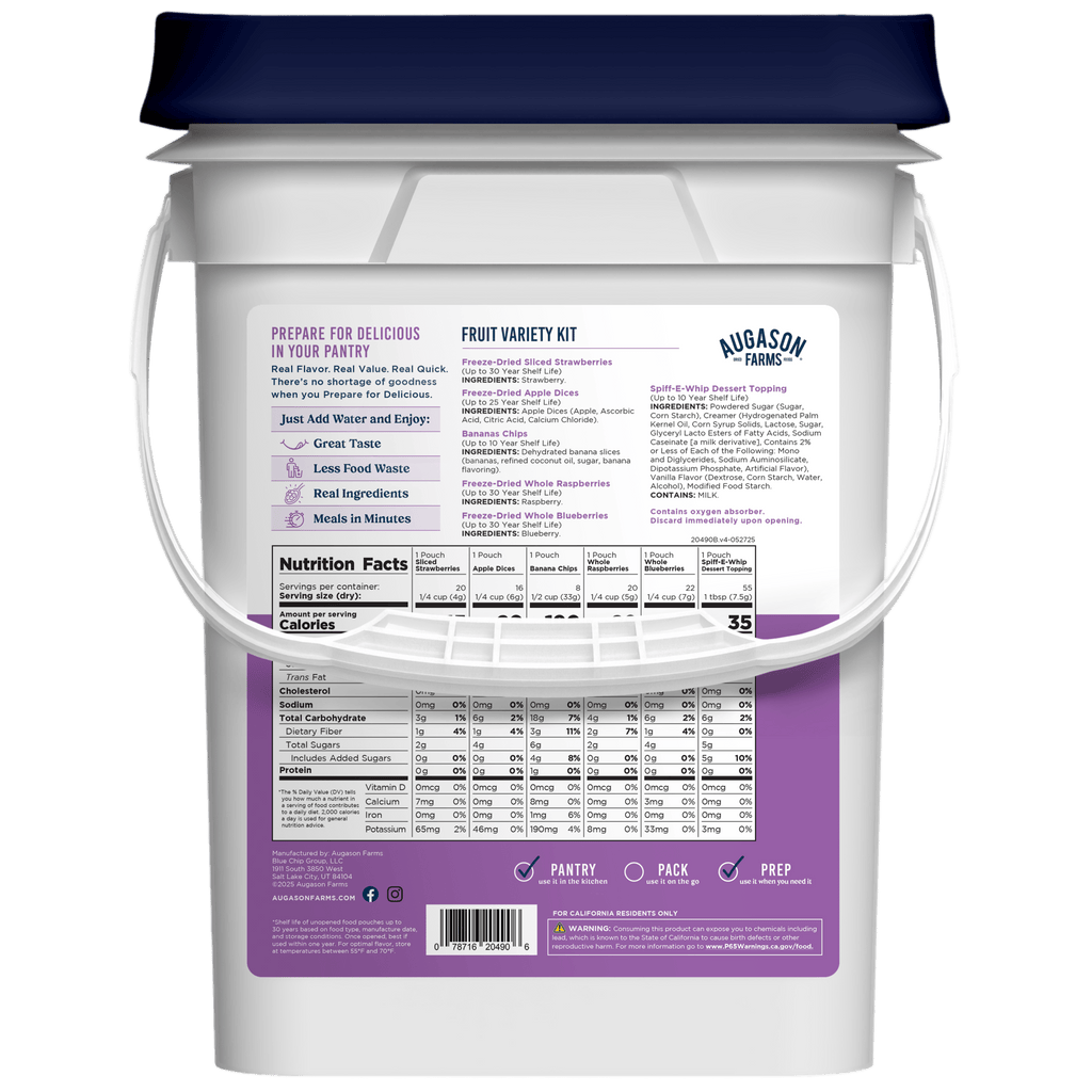 Augason Farms Freeze Dried Fruit | Shop Now